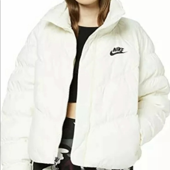 Nike | Jackets & Coats | Nike Cream Off White Cozy Winter Statement ...